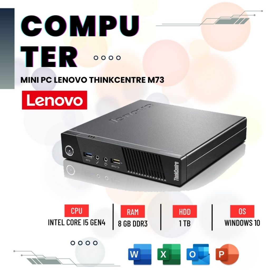 คอมพิวเตอร์ Mini PC Lenovo ThinkCentre M73 i5 │RAM 8GB│onbosrd │HDD ...