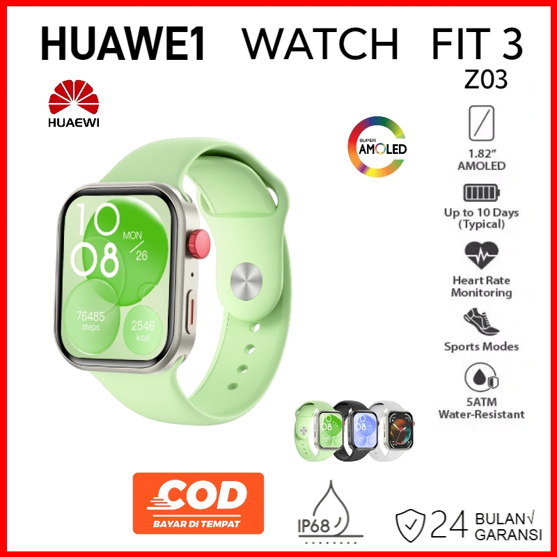 HUAEWI smartwatch FIT3 Z03 สมาร์ทวอทช์ | หน้าจอ AMOLED ขนาด 1.82 นิ้ว ...