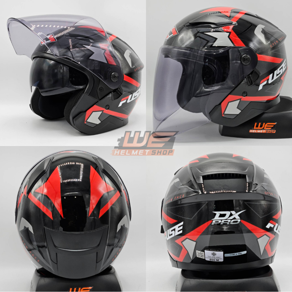 FUSE DX-PRO หมวกกันน็อคเปิดหน้า ชิลด์ 2ชั้น | Shopee Thailand