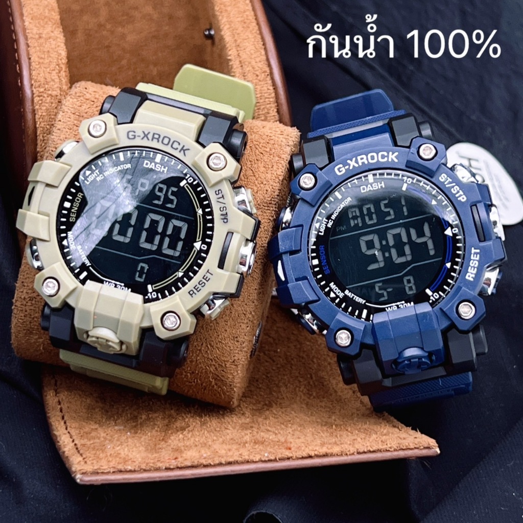 G-XROCK นาฬิกาผู้ชาย แบรนด์แท้ กันน้ำได้ ระบบ ดิจิตอล ขนาด 50 มม สาย ...