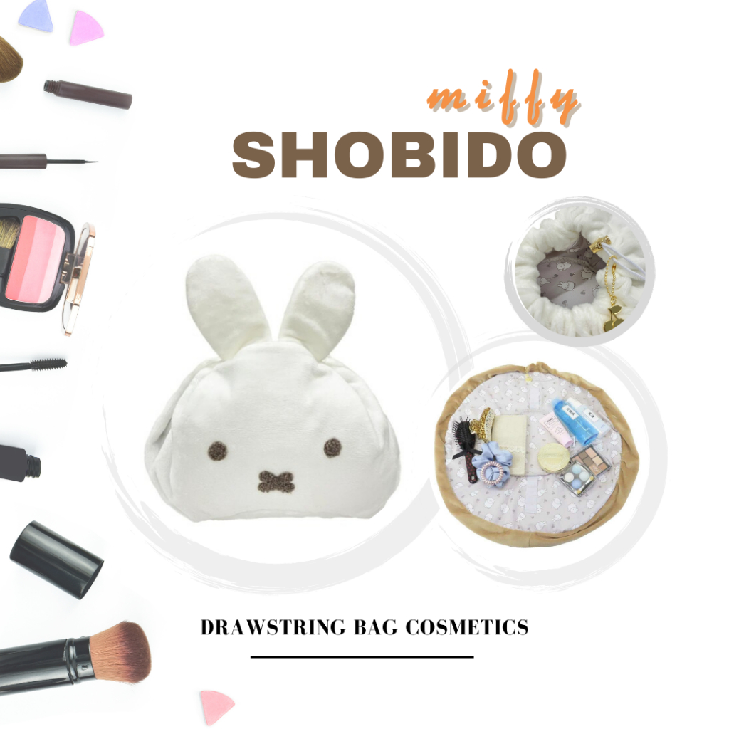 กระเป๋าหูรูด SHOBIDO Miffy Drawstring Bag Cosmetics -MF46406 กระเป๋าเครื่องสำอางค์แบบเชือกรูด ...