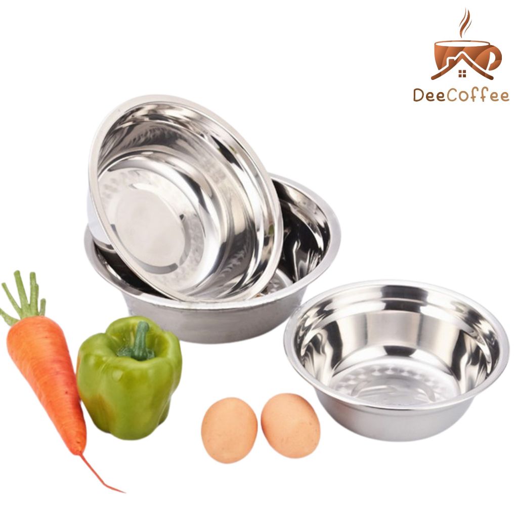 ชามสแตนเลส ที่ใส่อาหาร ถ้วย ใส่ซุป Stainless Steel Bowl Dee Coffee | Shopee Thailand