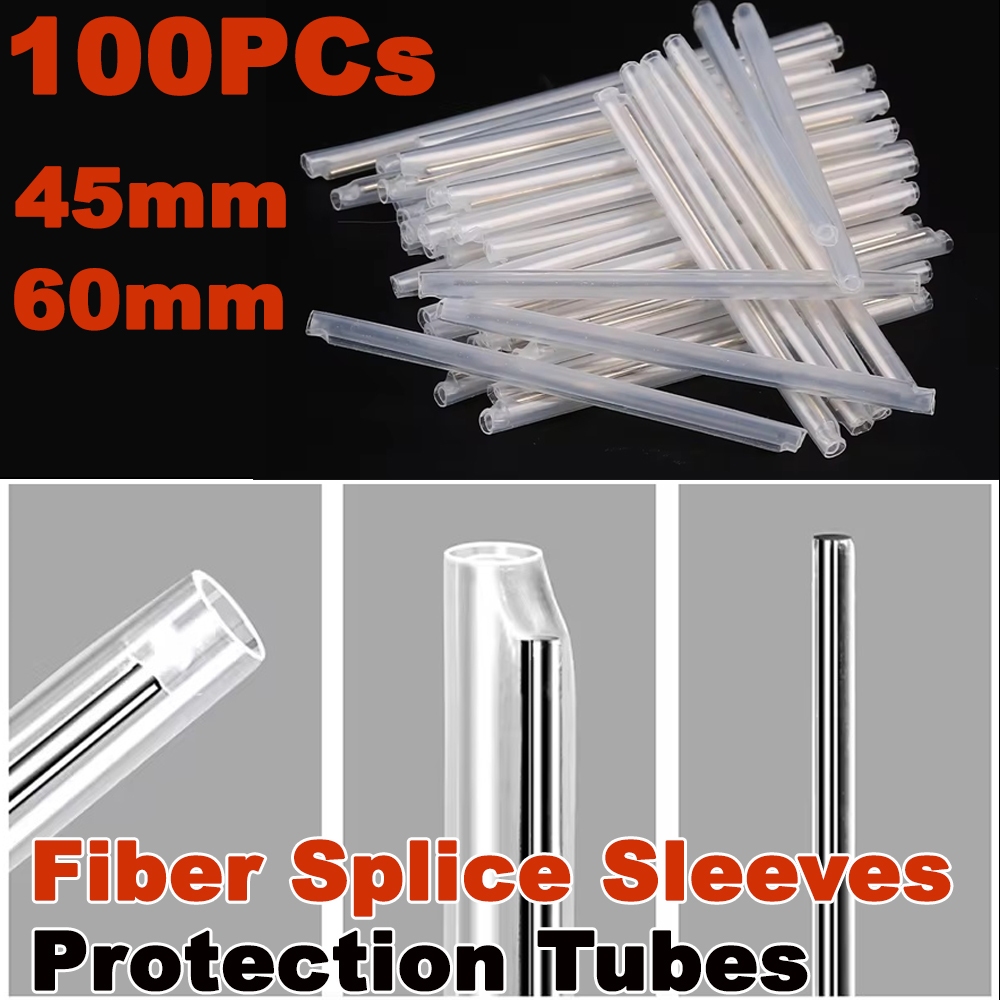 100PCs/Lot 45m 60mm Fiber Optic Fusion Protection Splice Sleeves Heat ...
