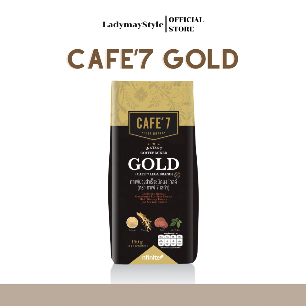 INSTANT COFFEE MIXED GOLD (CAFE' 7 LEGA BRAND) กาแฟสมุนไพร ถังเช่า เห็ดหลินจือ โสมแดง บำรุง ...