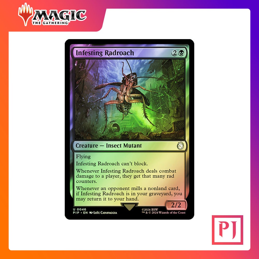 [MTG] Infesting Radroach [PIP] [BLACK] [UNCOM] [FOIL] [ENG] (การ์ดเมจิค ...