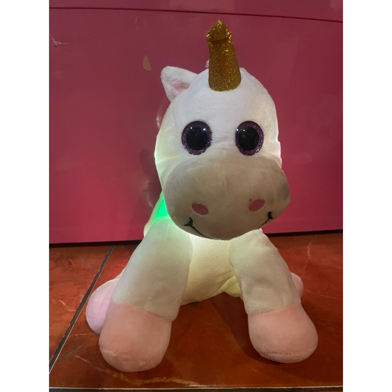 Miri Moo LED Colour Changing Super Soft Glow Unicorn Plush Nightlight ...