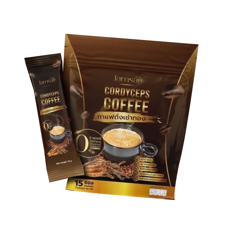 กาแฟแจ่มใส JAMSAI COFFEE กาแฟอาราปิก้าผสมถั่งเช่า INSTANT COFFEE MIXED ...