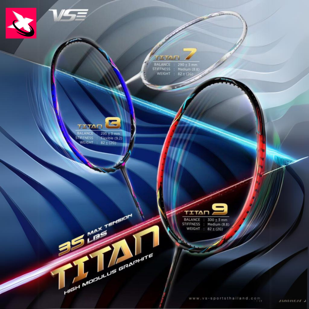 VENSON ไม้แบดมินตัน VS รุ่น Titan [6 7 8 9] ฟรี! เอ็น/ซอง/ที่พันด้าม ...
