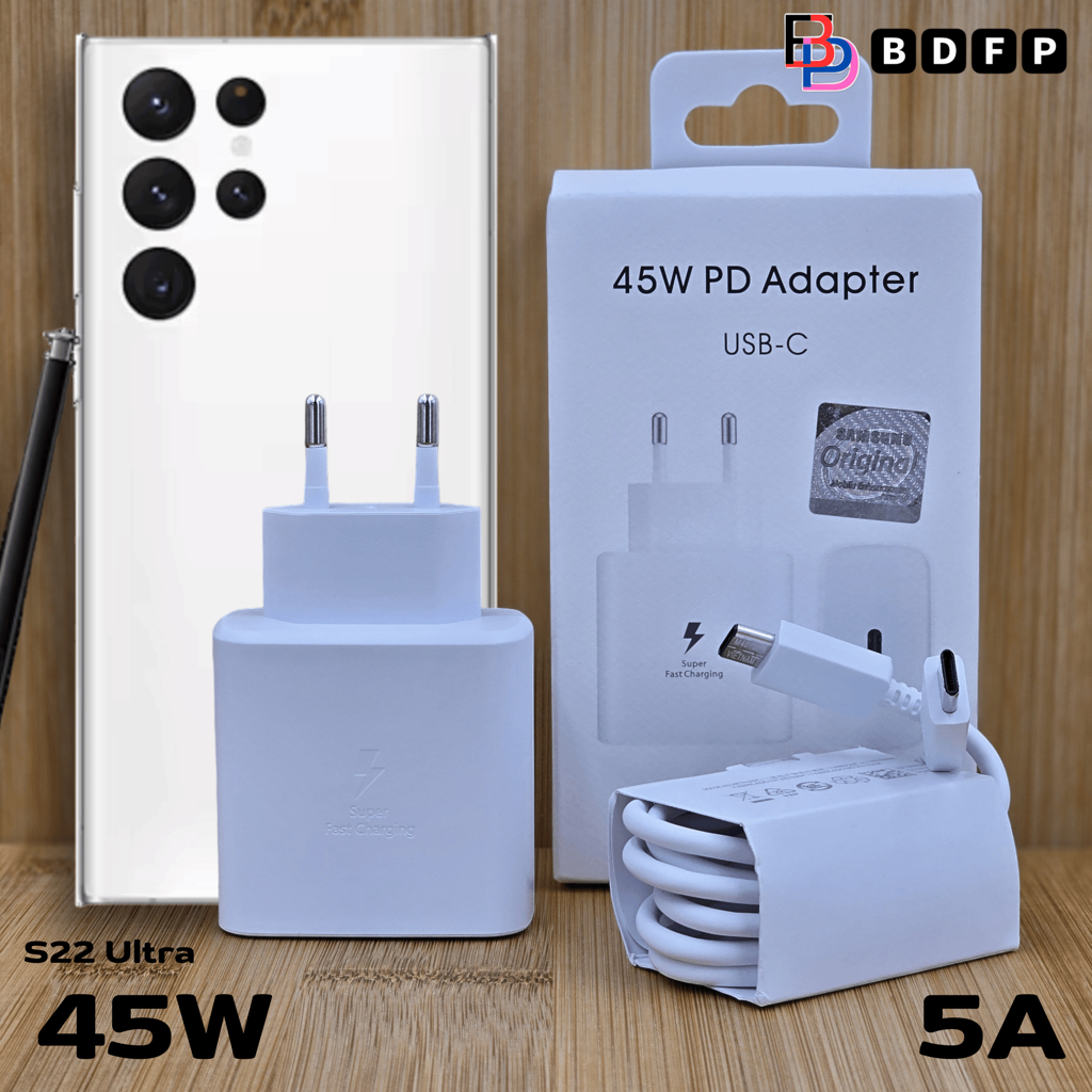 ที่ชาร์จ 45W PD Type-C BDFP เหมาะกับ Samsung ซัมซุง S22 Ultra การชาร์จด่วนแบบพิเศษ สายชาร์จ 5A 1 ...