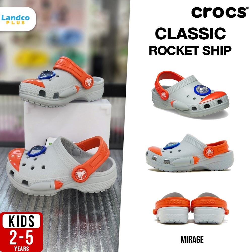 Crocs รองเท้าแตะ แบบสวม สำหรับเด็ก I Toddler Classic Rocket Ship 210359 ...