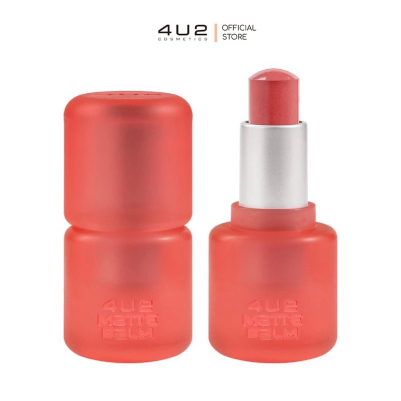 4U2 Matte Balm 4.75g โฟร์ยูทู ลิปสติกเนื้อแมทบาล์ม. สี05 ทาแค่ 2 ครั้ง ...