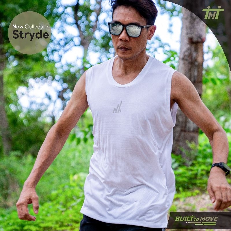 TNT Stryde เสื้อวิ่ง Vest running แขนกุด Unisex ผ้า Square lite บาง เบา ...