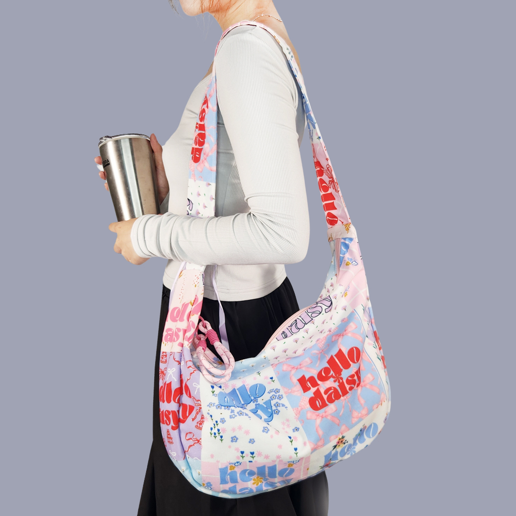 พรีออเดอร์3-5 วัน Hello Daisy [แบรนด์ไทยพร้อมส่ง] -Cross Body ผ้าแคนวาส ...