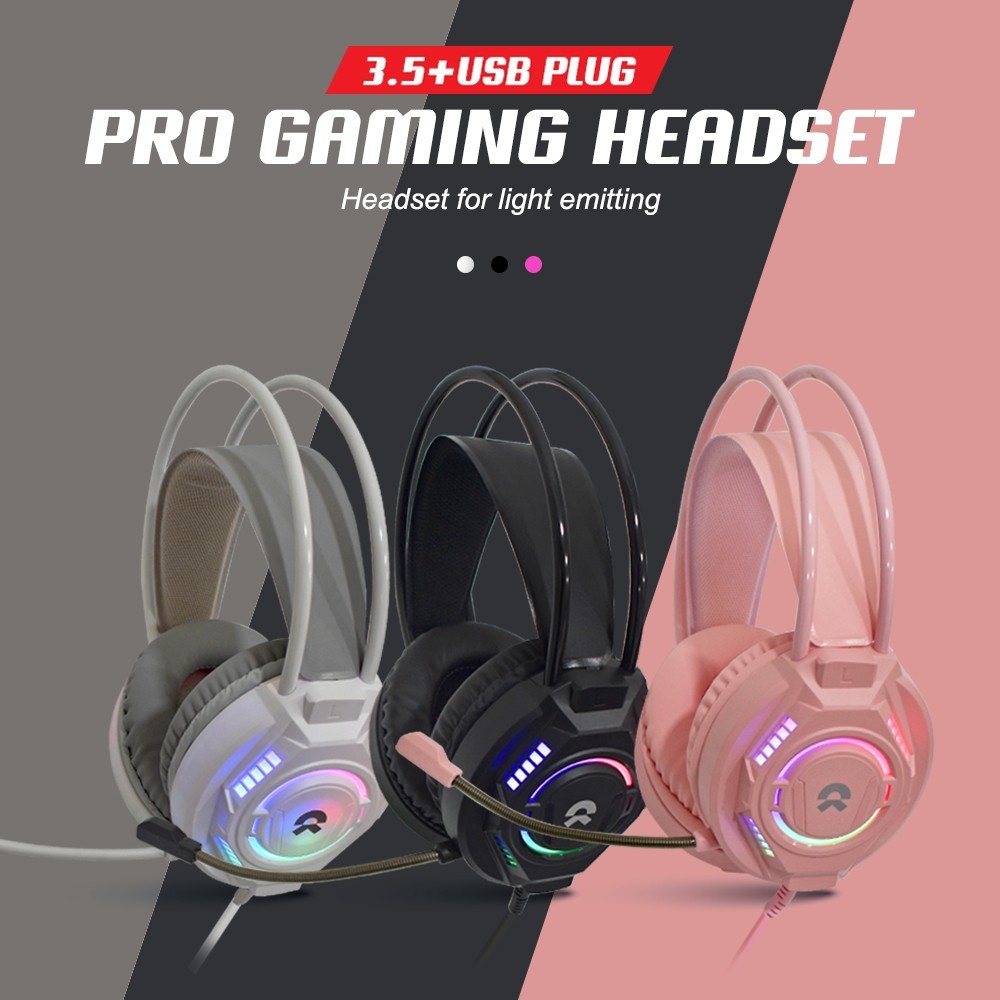หูฟังเกมมิ่งมีไฟ RGB OKER รุ่น G225 Jack 3.5+USB GAMING HEADSET | Shopee Thailand