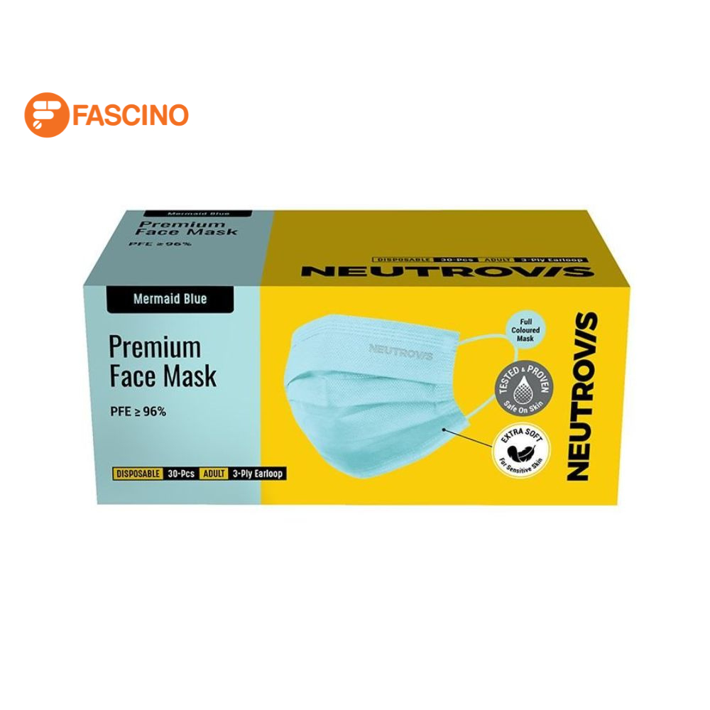 NEUTROVIS หน้ากากอนามัย 3 ชั้น ADULT สีฟ้า - 30 ชิ้น / กล่อง | Shopee ...