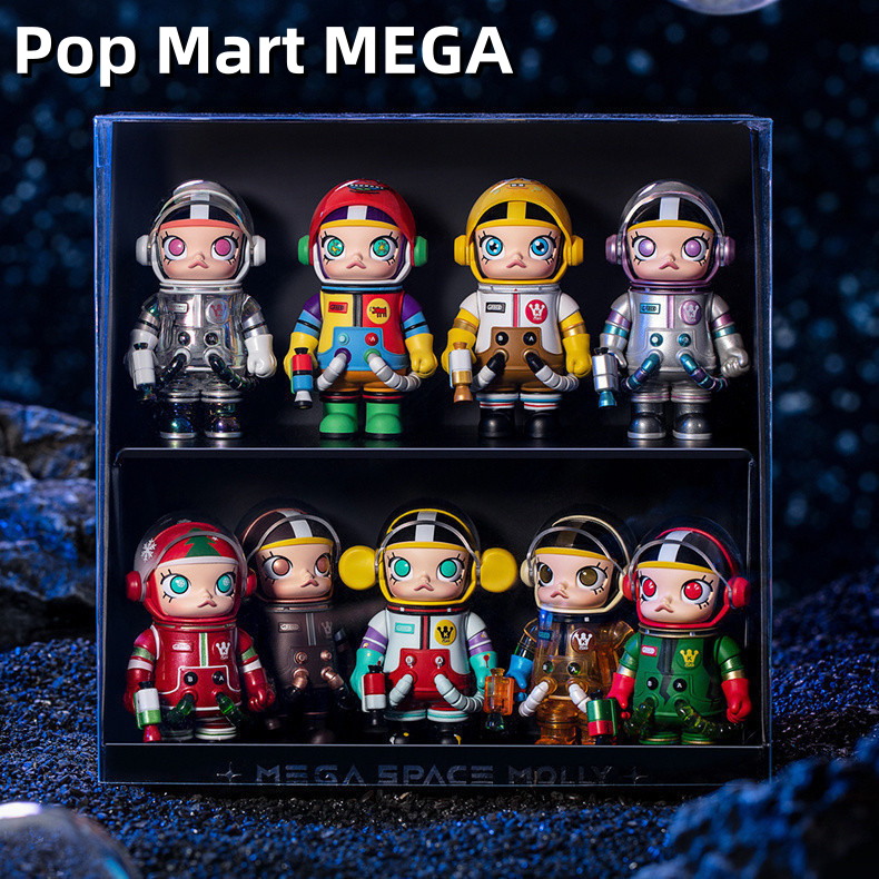 Popmart MEGA Collection Series MOLLY 100 % รูปจัสมิน SPACE Anniversary ...