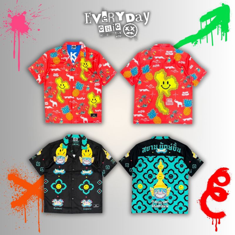 เสื้อ เชิเชิ้ ลายไทย ริมทะเลหน้าร้อน Oversize จาก Huak Brand | Shopee ...