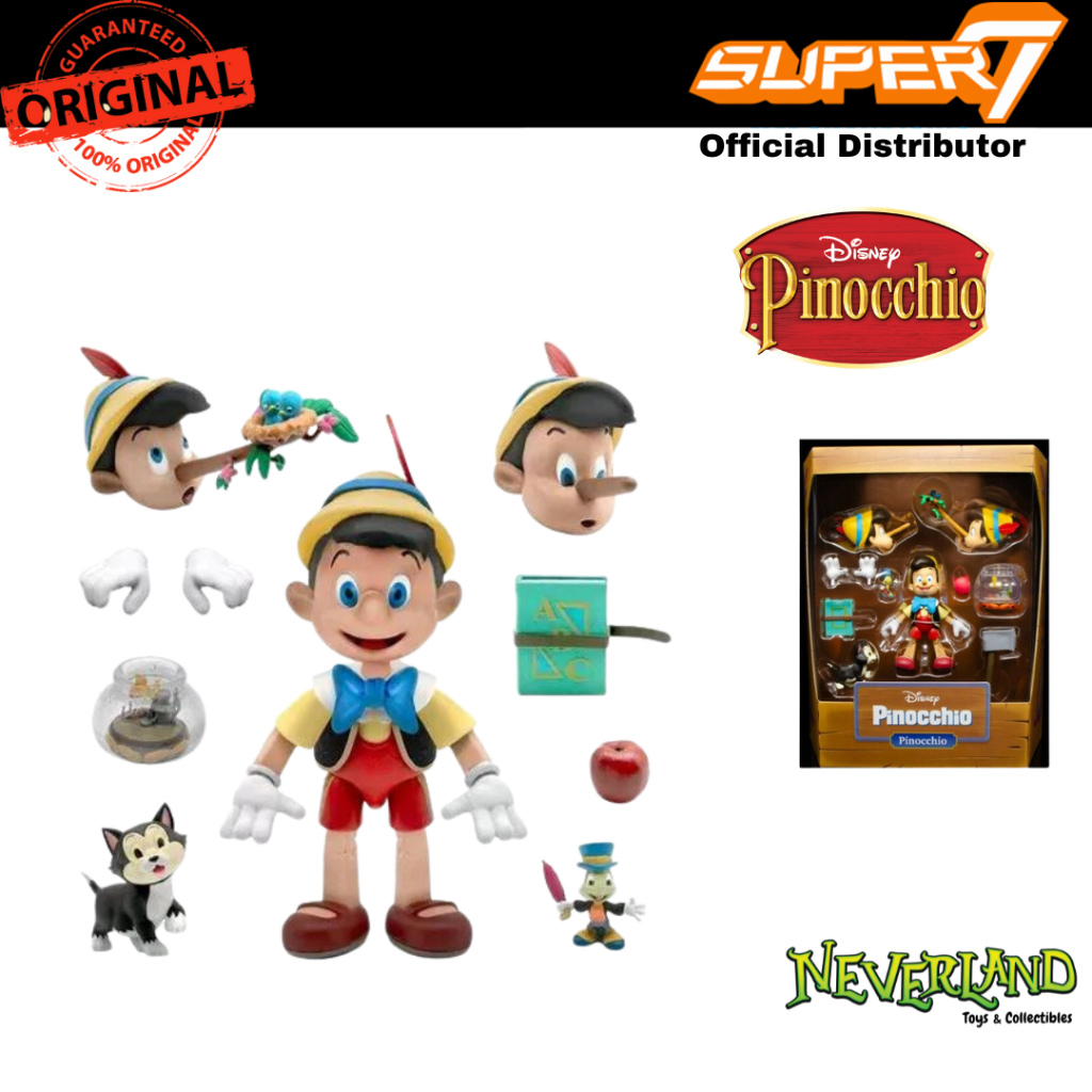 Super7 Pinocchio Disney Ultimates! Pinocchio Figure | Shopee Thailand