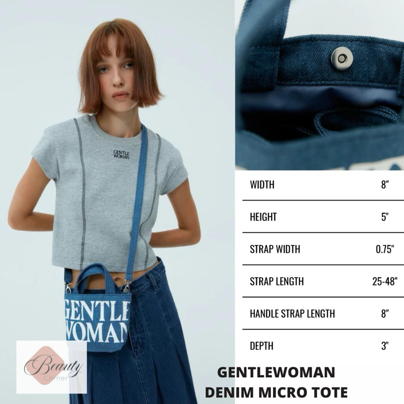 [พร้อมส่ง] กระเป๋า Gentlewoman Denim Micro Tote | Shopee Thailand