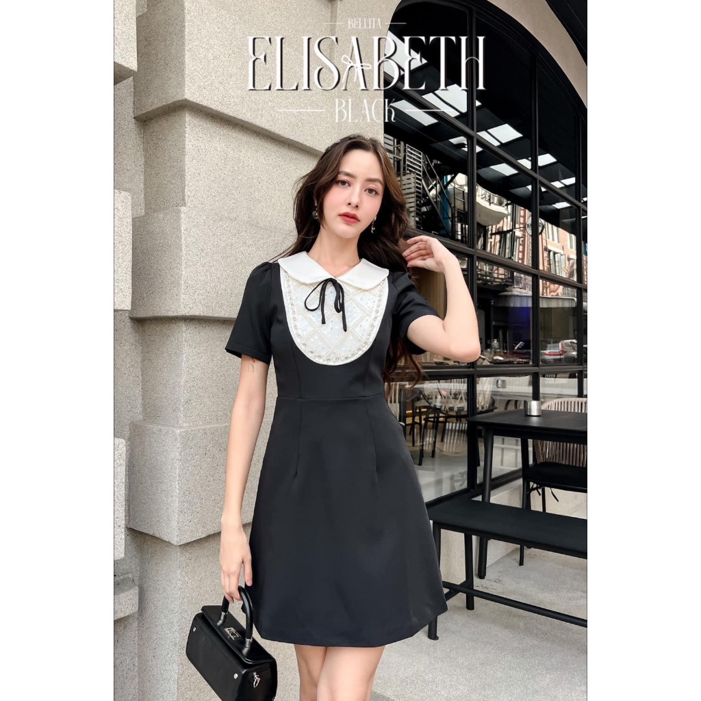 K771/K585 BELLITA BRAND มินิเดรสฟ้าละมุน ผ้าสูท ใส่ทำงาน ออกงาน คาเฟ่ | Shopee Thailand