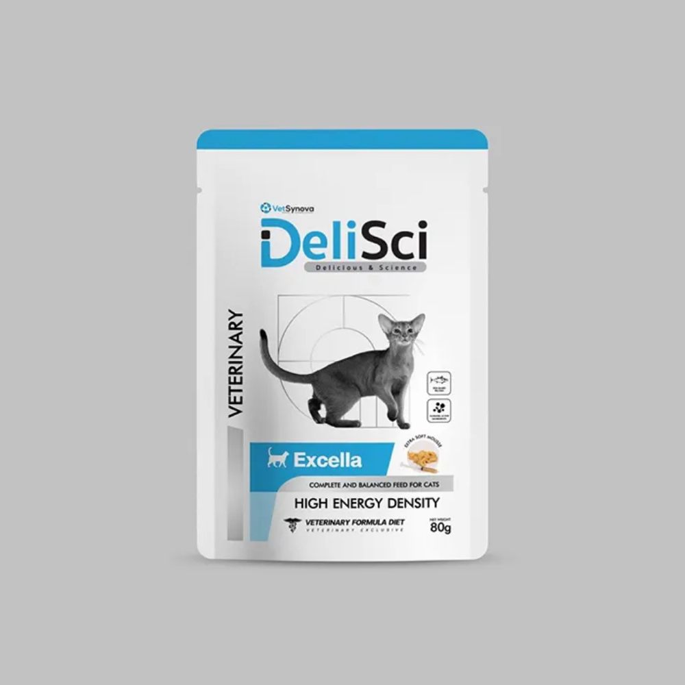 DeliSci Excella wet for Cat 80g อาหารฟื้นฟูสำหรับแมวป่วย ขาดสารอาหาร ...