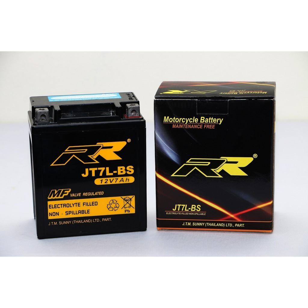 แบตเตอรี่ RR JT7L-BS BIGBIKE แบต Bigbike YTX7L-BS GTX7L-BS 12v 7am ...