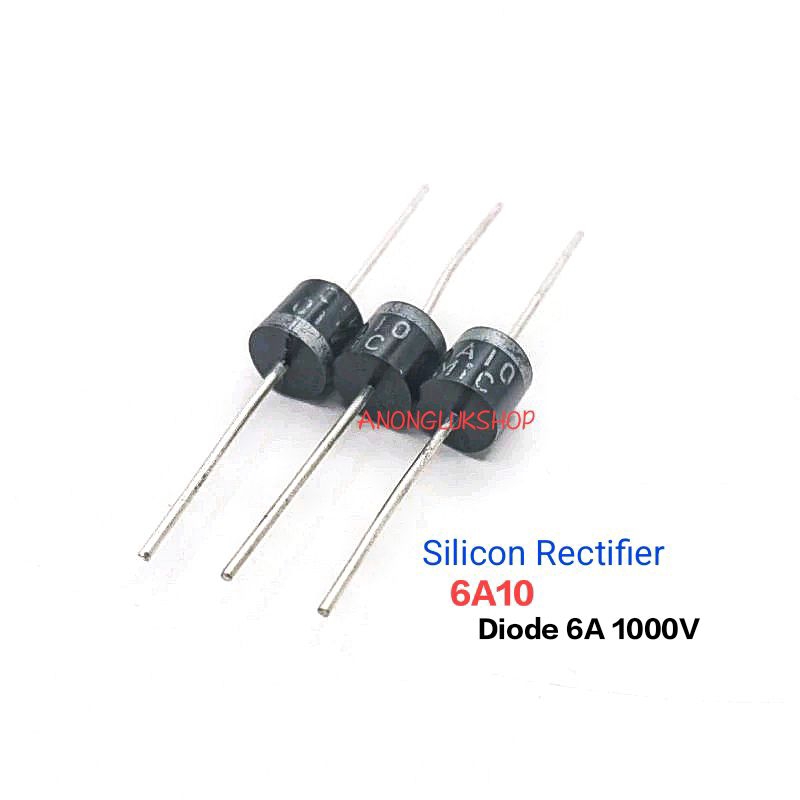 ราคาแพ็ค 10ตัว 👉👉 6A10 Diode ขนาด 6A 1000V MIC Silicon Rectifier ซิลิคอนเลคติฟายไดโอด ไดโอด 6A ...