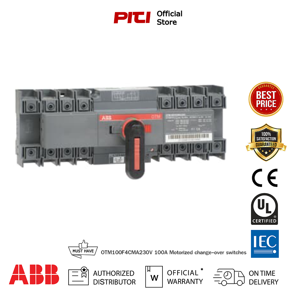 ABB OTM100F4CMA230V 100A 4P 37kW Motorized change-over switches (ON-OFF ...