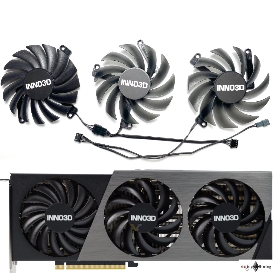 พัดลมการ์ดจอ INNO3D GeForce RTX 4070 Ti 4070 X3 OC 85mm Graphics Card ...