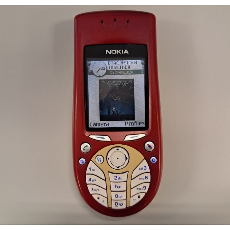 Nokia 3660 สีแดง symbian S60 สภาพ ตามกาลเวลา ใช้สะสมหรือสำรองใช้งาน ...
