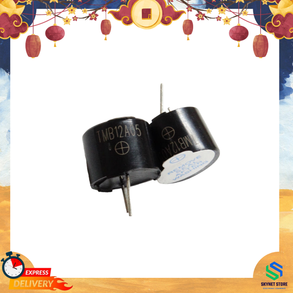 TMB12A05 Active Buzzer 5V (บัซเซอร์ รวมวงจรกำเนิดความถี่ เข้าไว้ในชิ้น ...