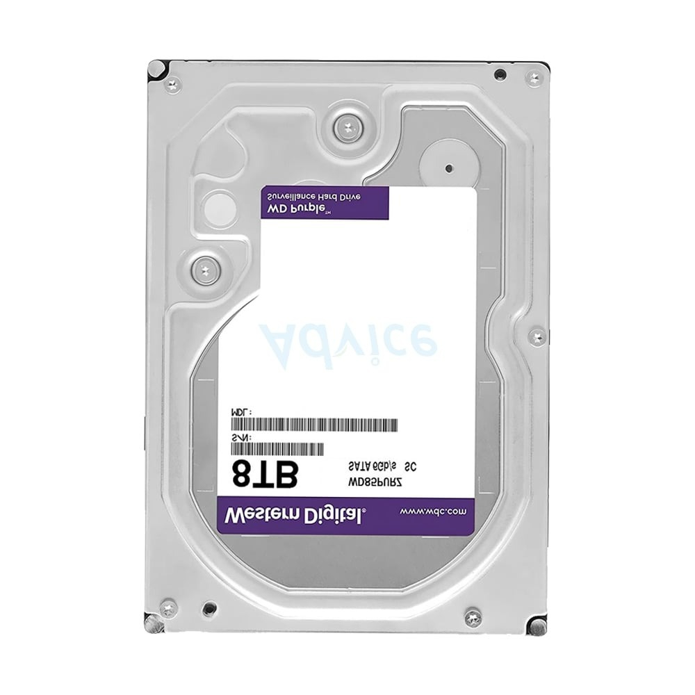 WD 8 TB HDD CCTV PURPLE (5640RPM, 128MB, SATA-3, WD85PURZ)-A0160694 ...