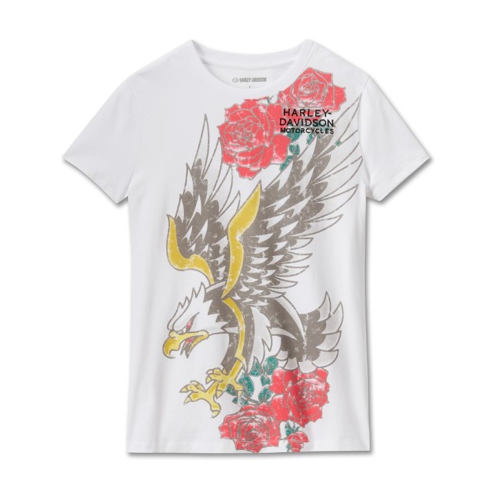 เสื้อยืดสีขาวผู้หญิงลิขสิทธิ์แท้จาก Harley Davidson 96580-24VW | Shopee ...