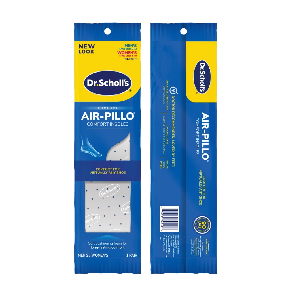 แผ่นรองเท้า พื้นนุ่ม ระบายอากาศได้ดี Dr.Scholl's Air-Pillo® Comfort Insoles | Shopee Thailand