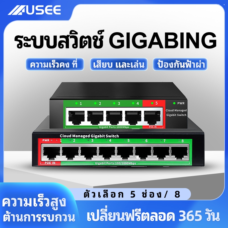 USEE GS105M/GS108M Gigabit Switch 5 Port / 8 Port HUB Lan Splitter ...