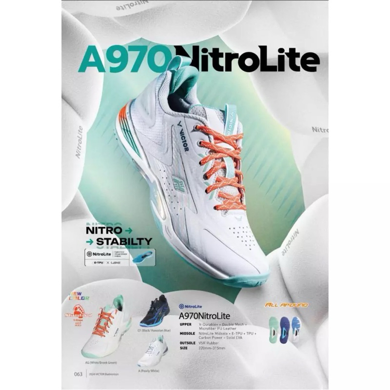 VICTOR รองเท้าแบดมินตันรุ่น A970 NITRO LITE (พร้อมส่ง) | Shopee Thailand