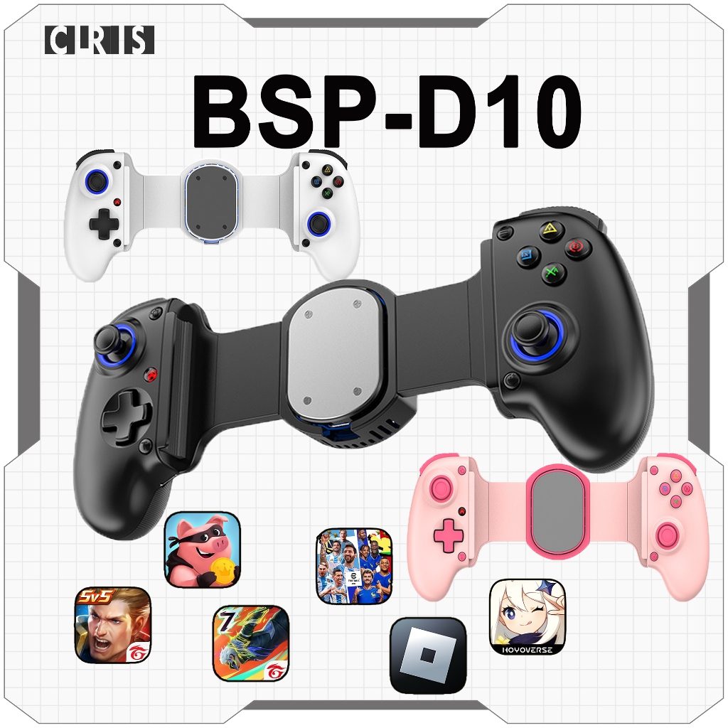 🔥พร้อมส่งจากไทย🔥จอย BSP D10 D10S จอยเกมมือถือ เกมไร้สาย มีพัดลม ...