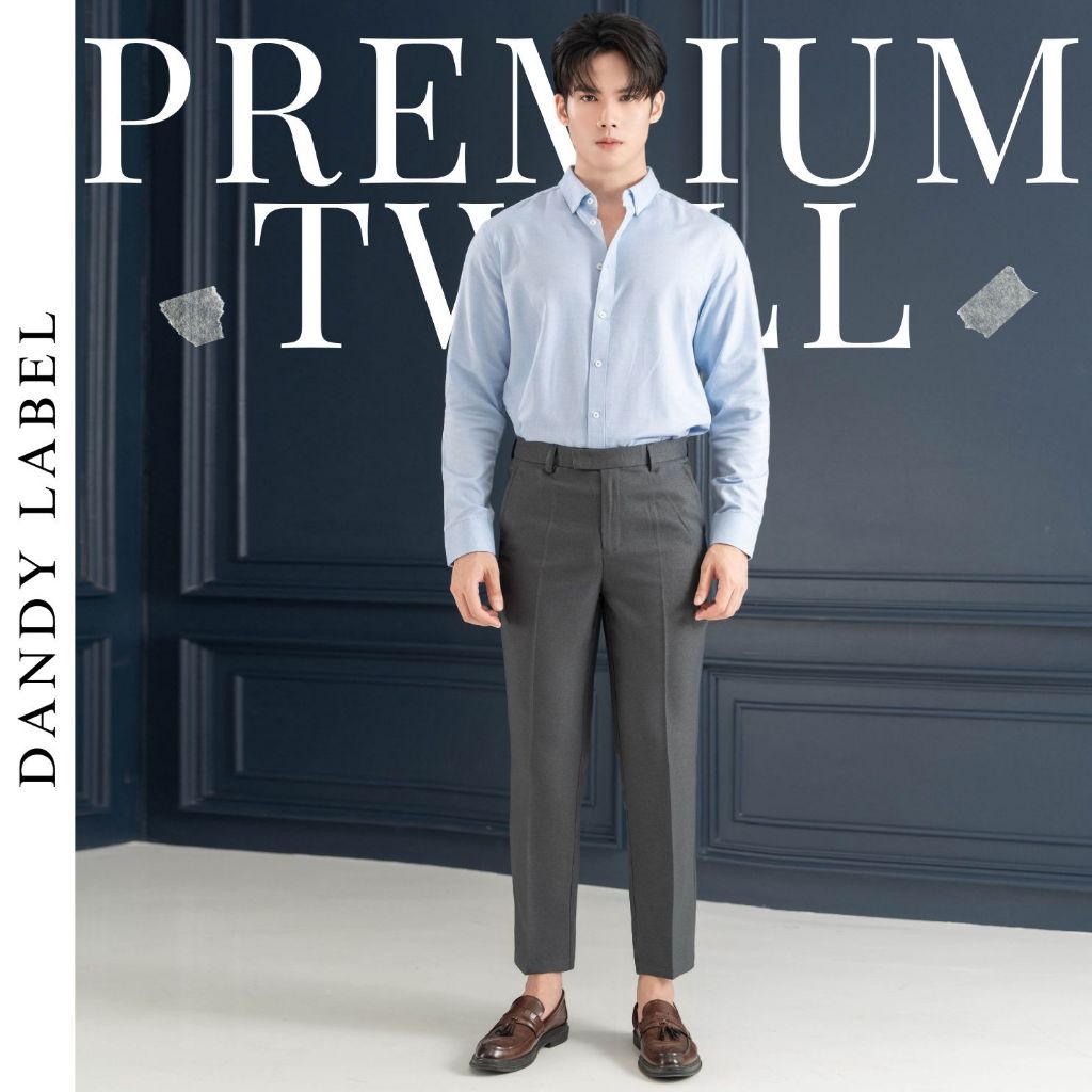 [8สี]กางเกงสแลค DANDY LABEL ผ้า Premium Twill Wool Mix ยับยาก รีดง่าย | Shopee Thailand