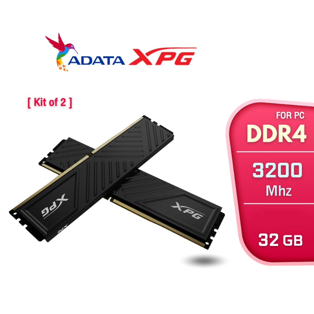 32GB (16GBX2) RAM DDR4 (3200) ADATA D35 XPG BLACK (AX4U320016G16A ...
