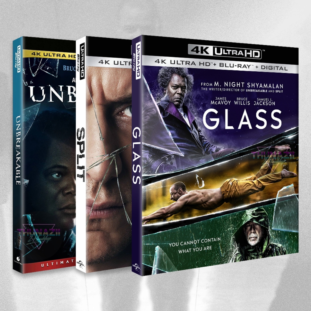 [แผ่นแท้ มือสอง] Unbreakable + Split + Glass (4K Ultra HD + Blu-ray ...