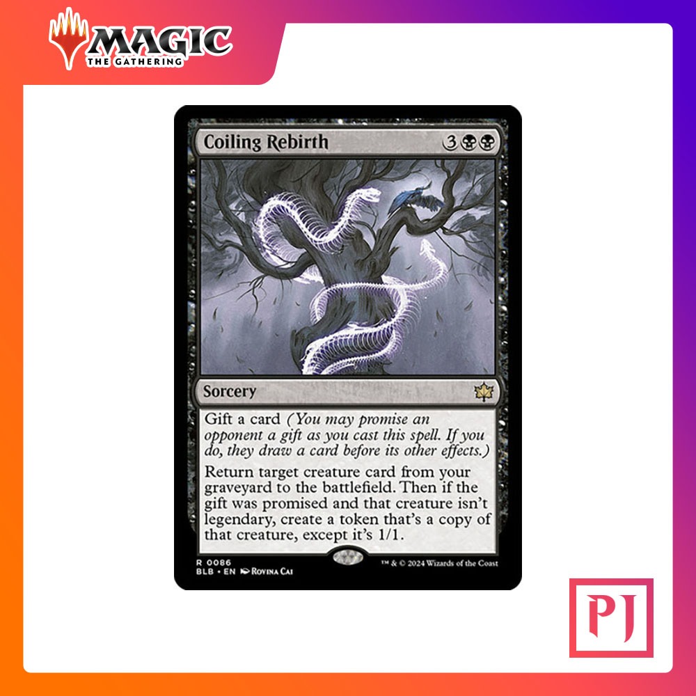 [MTG] Coiling Rebirth [BLB] [BLACK] [RARE] [NORMAL] [ENG] (การ์ดเมจิค ...