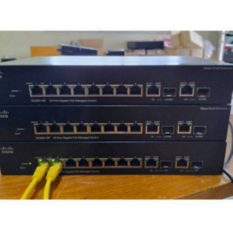Cisco SG300-10P 10-Port Gigabit PoE Managed Switch มือสอง พร้อมใช้งาน ...