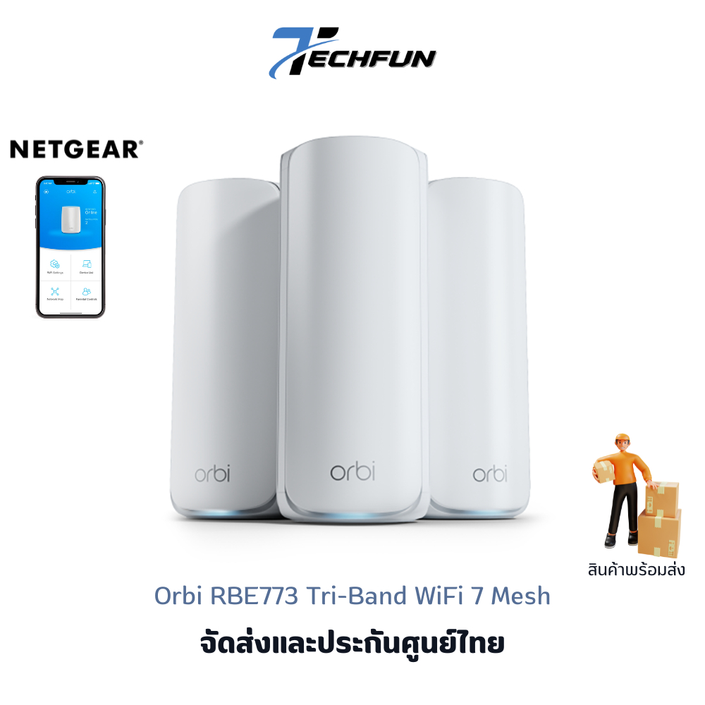 NETGEAR Orbi RBE773 Tri-Band WiFi 7 Mesh (1 Router+2 Satellite ...