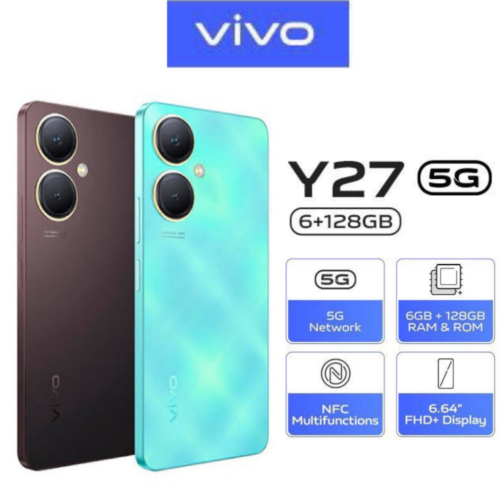 VIVO Y27 5G (6GB+128GB) โทรศัพท์มือถือ วีโว่ Dimensity6020 กล้องหลัง 50MP+2MP แบต 5000 mAh+ชาร์จ ...