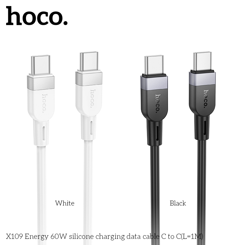 สายชาร์จเร็ว HOCO X109 Data Cable สำหรับ Type-C to Type-C ชาร์จเร็ว 60W ...