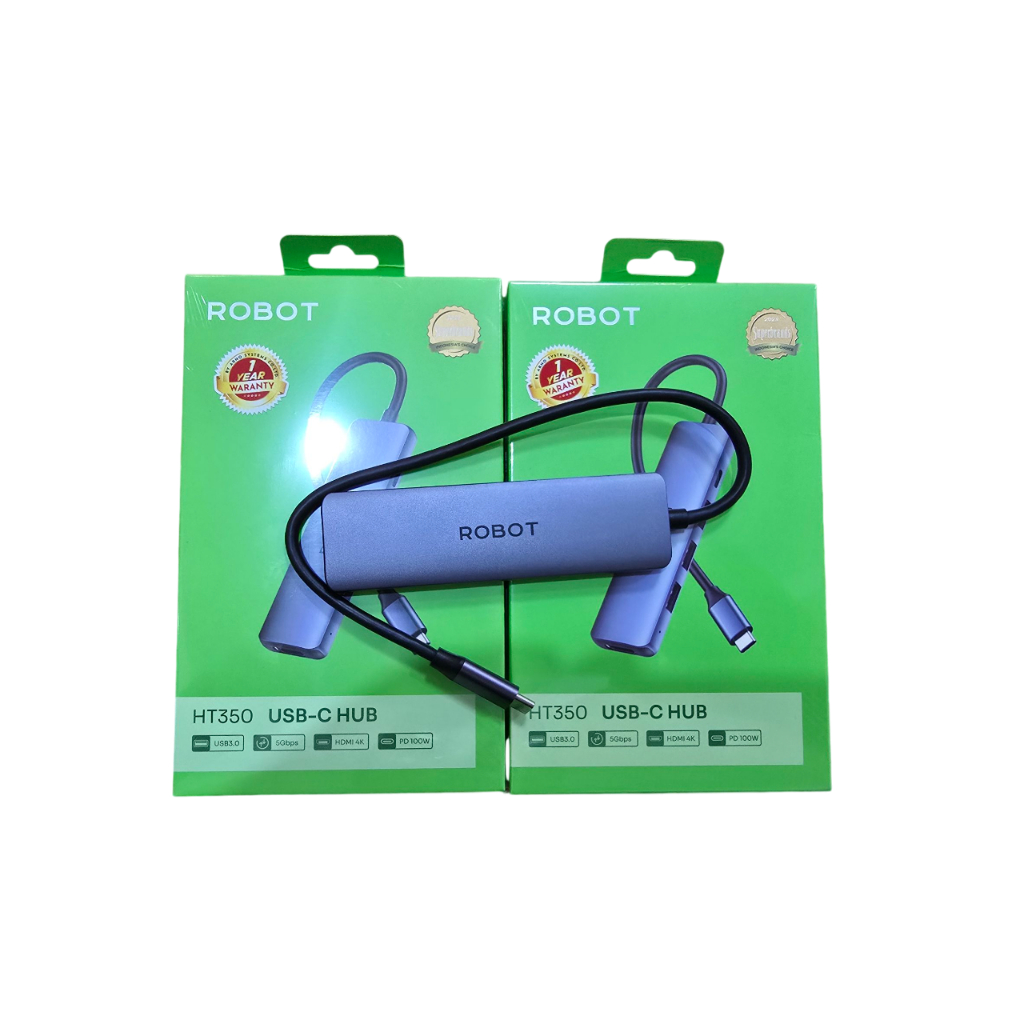 ROBOT USB HUB พอร์ตฮับ HT350 อุปกรณ์เพิ่มช่องต่อสำหรับคอมพิวเตอร์ HDMI ...
