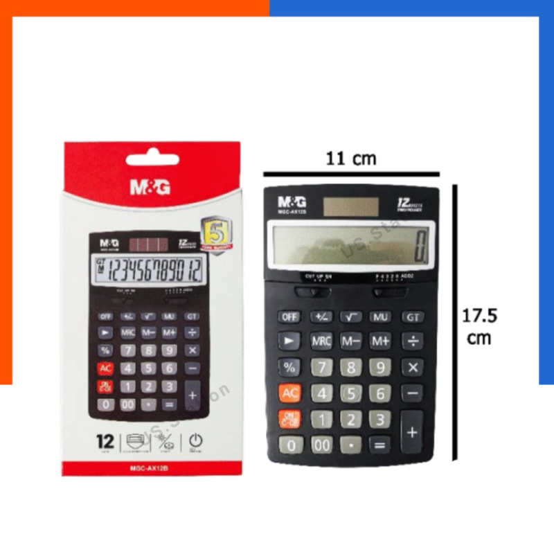 เครื่องคิดเลข รุ่น MGC-MX12B แบบตั้งโต๊ะ คุ้มค่า 12 หลัก Calculator สี ...