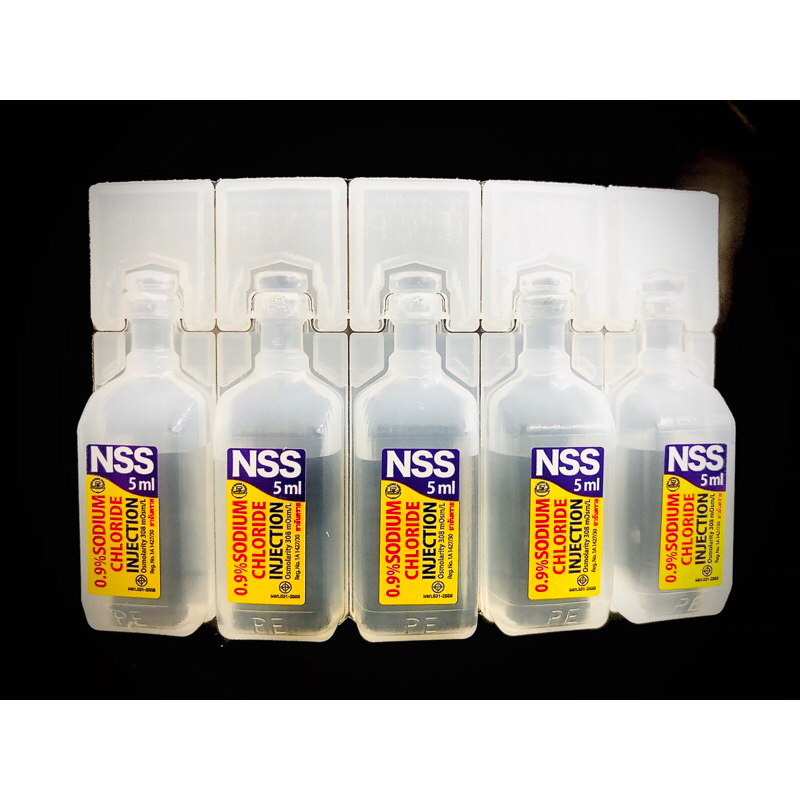 ส่งด่วน‼️น้ำเกลือ(1ชุด5 ขวด)NSS Normal Saline 0.9% ขนาด 5ml. Sodium ...
