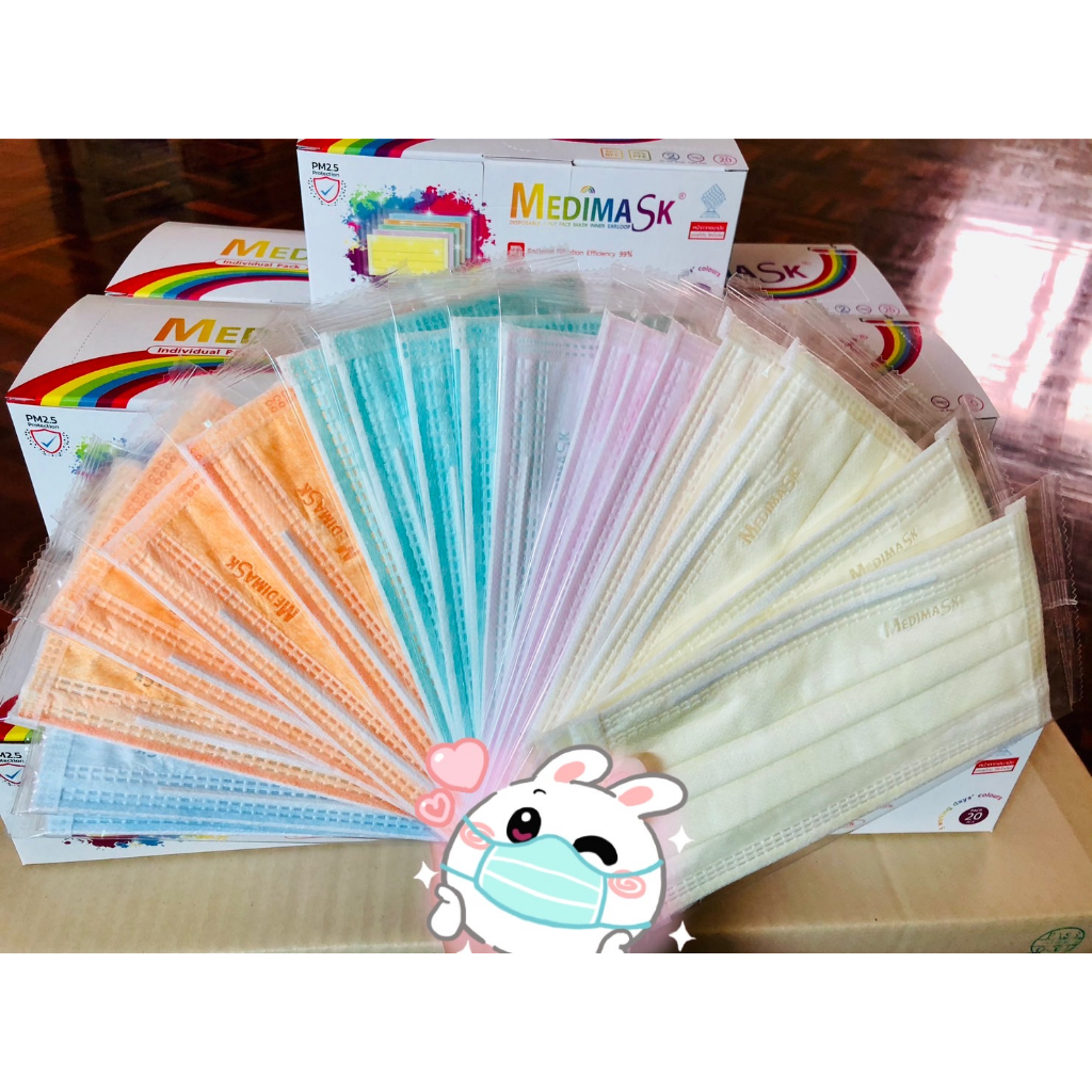 พร้อมส่ง Medi Mask หน้ากากอนามัยทางการแพทย์ 3ชั้น กรองSurgical Mask ของ ...