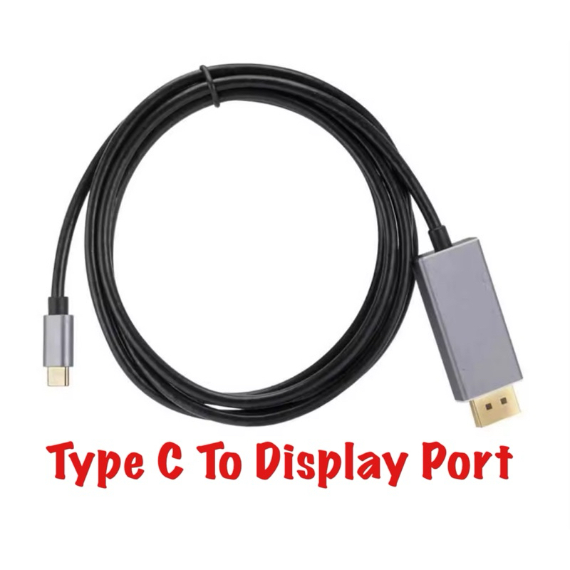USB-C To DisplayPort สายเคเบิ้ล DP Type C 3.1ถึง4K 120Hz สาย1.4พอร์ตจอ ...